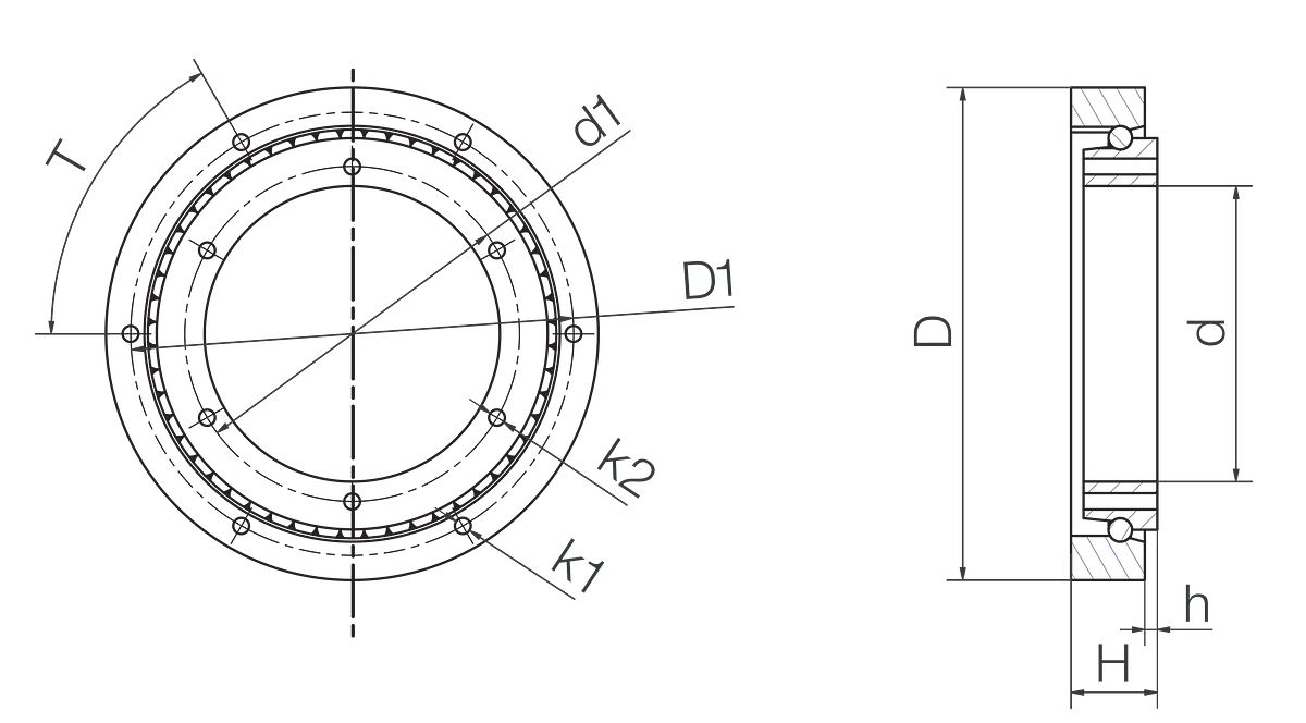 回转环滚珠轴承，xirodur® B180环，高负载，玻璃滚珠 - 易格斯官网