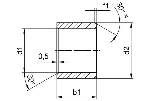 iglidur® P210，套筒轴承，毫米 - 易格斯官网