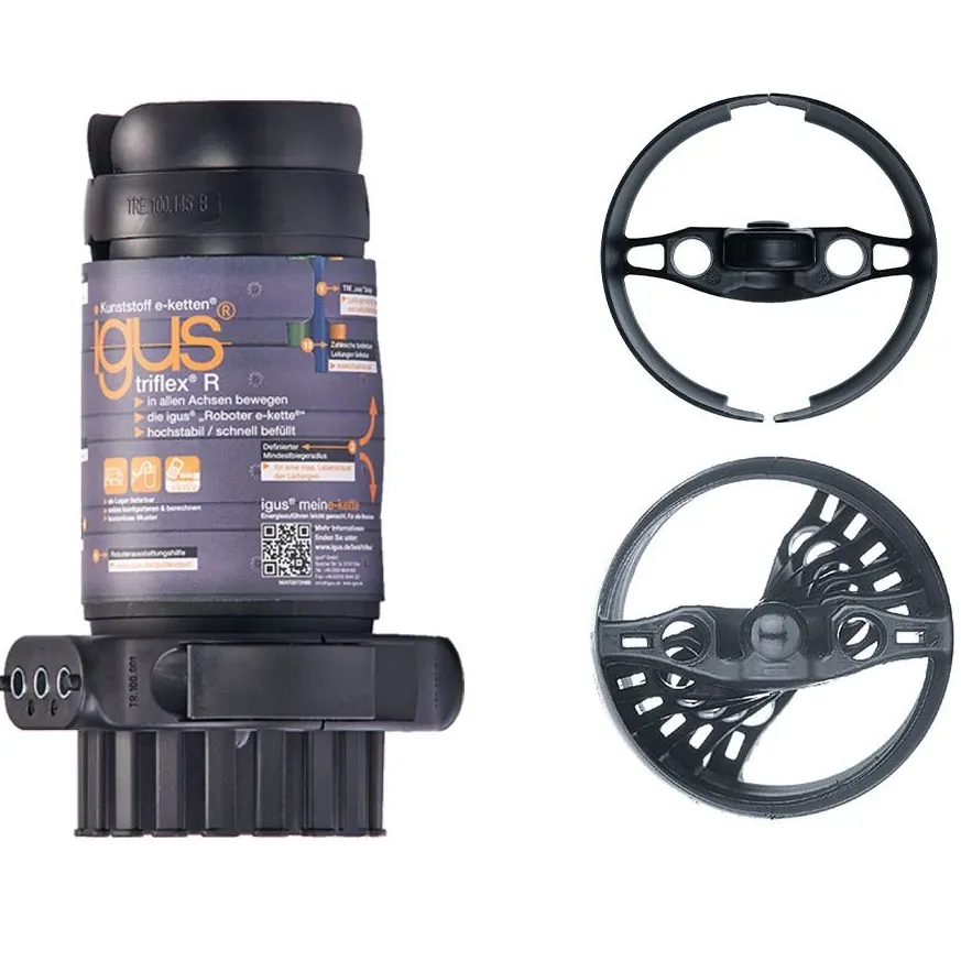 triflex® R 多轴拖链与波纹管的比较 - 易格斯官网